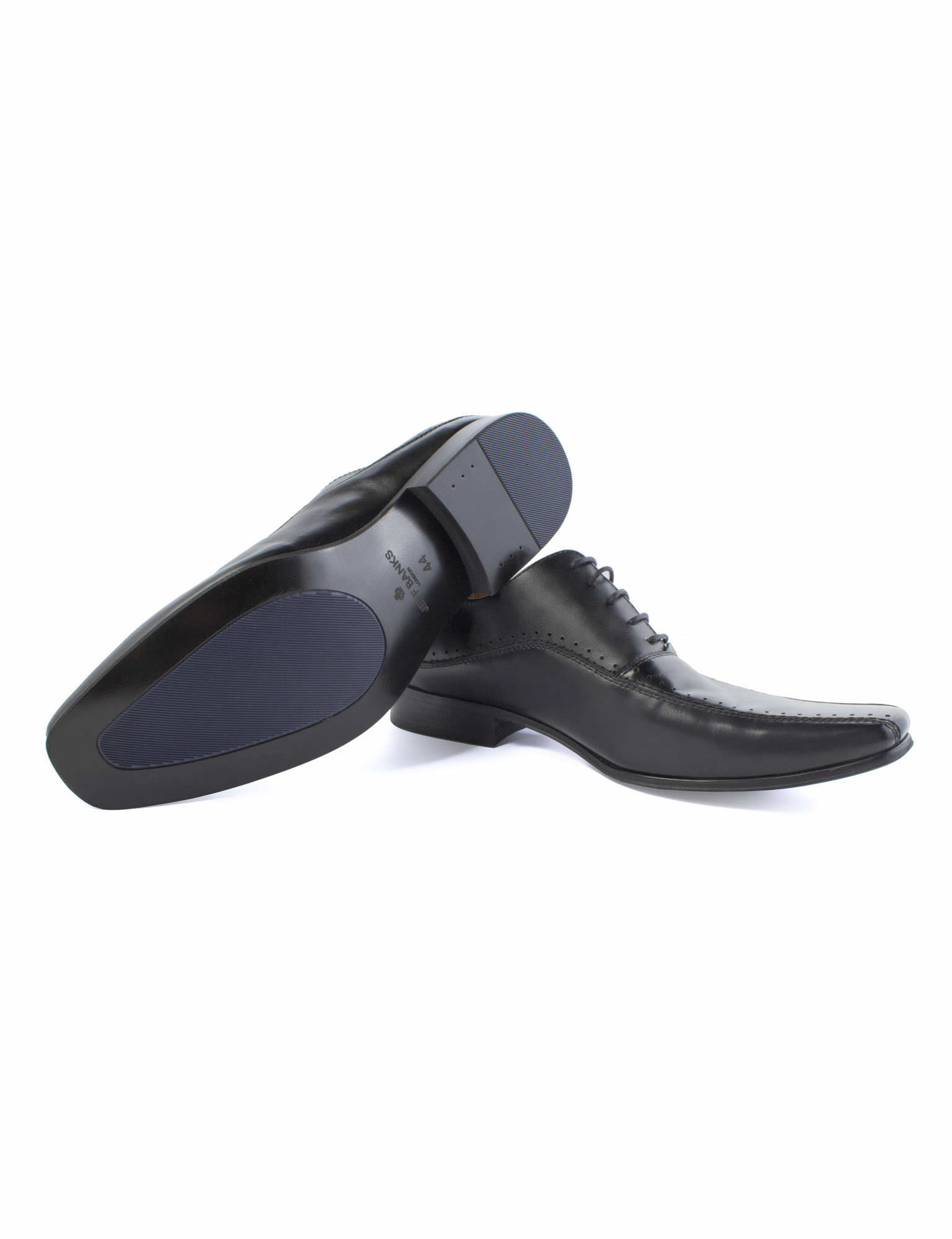 Jeff Banks JEFF BANKS BLACK DERBY TRAM LEATHER SHOE- currently ...