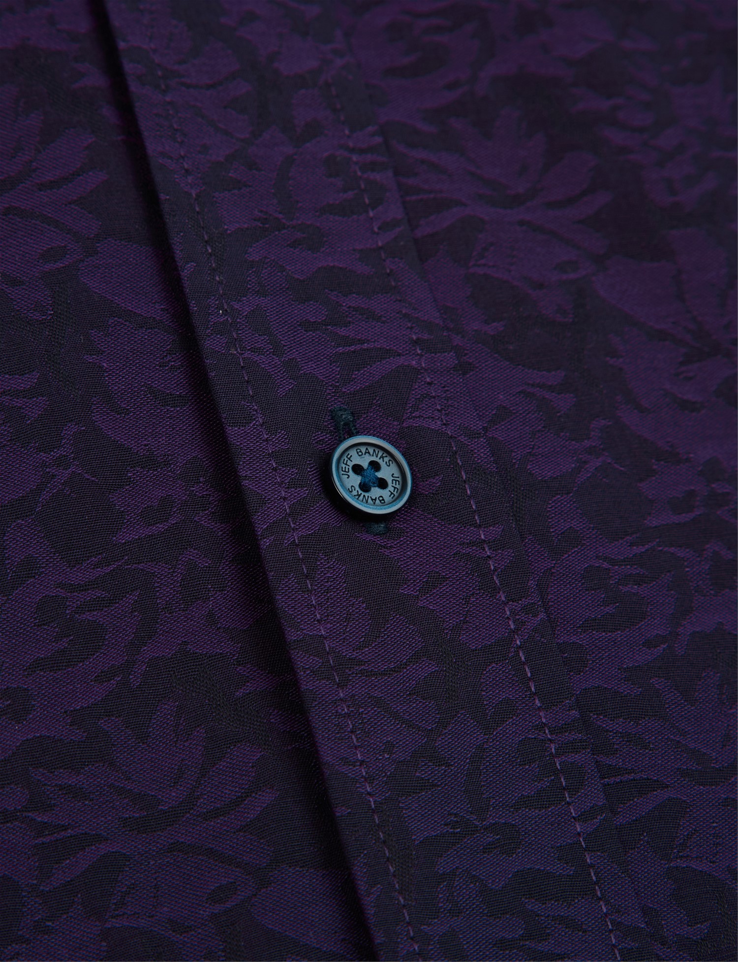 Stvdio by Jeff Banks Jeff Banks Purple Long Sleeve Floral Jacquard ...